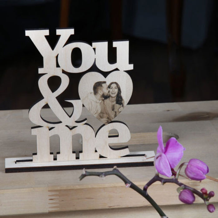 Tu și eu inscripție cu imagine unică pentru cupluri - giftor.hu
